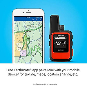 Garmin inReach Mini, Lightweight and Compact Handheld Satellite Communicator, Orange (Renewed)