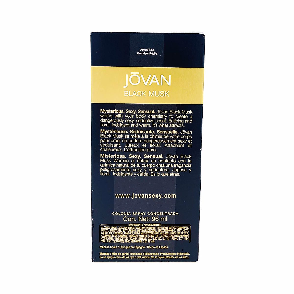 JOVAN BLACK MUSK by Jovan COLOGNE CONCENTRATE SPRAY 3.25 OZ for WOMEN