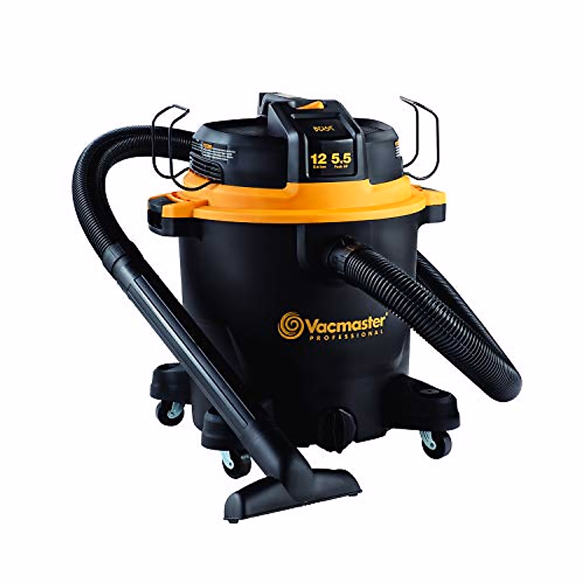 Vacmaster Professional - Professional Wet/Dry Vac, 12 Gallon, Beast Series, 5.5 HP 2-1/2" Hose (VJH1211PF0201) , Black