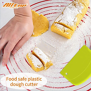 ALLTOP Hard Bench Scraper – Premium Quality Bread Tools for Homemade Baking,Dough Scraper with Versatile Usage - Vibrant and Ergonomic Plastic Bowl Scrapers for Your Kitchen