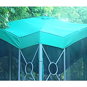 Garden Winds Deluxe Pagoda Gazebo Replacement Canopy Top Cover and Netting - RipLock 350