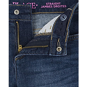 The Children's Place girls Fashion Denim Jeans, Roll Cuff Straight - Mily Wash, 6 7 US