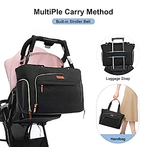 LOVEVOOK Breast Pump Bag, Diaper Bag Tote 3Pcs Set, Work Bag for Breastfeeding Mom with 15" Laptop Pocket, Cooler Bag & Changing Pad Fit Most Breast Pumps like Spectra S1/S2, Medela, Rainyb, Elvie