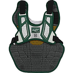 Rawlings | VELO 2.0 Catcher's Chest Protector | Baseball | Adult - 17" | Dark Green/White