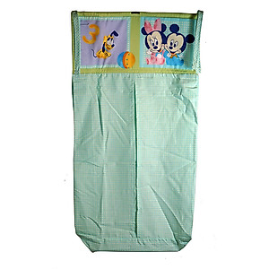 Disney Baby 3-piece Acessory Set: Flannel Receiving Blanket, Crib Dust Ruffel & Diaper Stacker