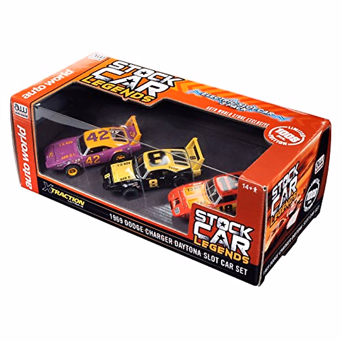 Auto World Xtraction 1969 Dodge Daytona Legends (3 Car Set) (AW Exclusive) Slot Cars HO Scale