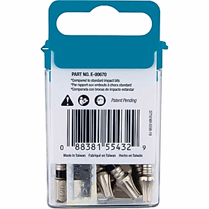 Makita E-00670 Impact XPS™ T20 Torx, 1" Insert Bit, 15/pk