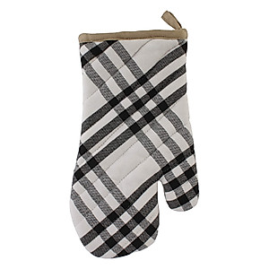 DII Home Sweet Farmhouse Kitchen Collection, Potholder/Oven Mitt/Dishtowel Set, Black, 4 Count