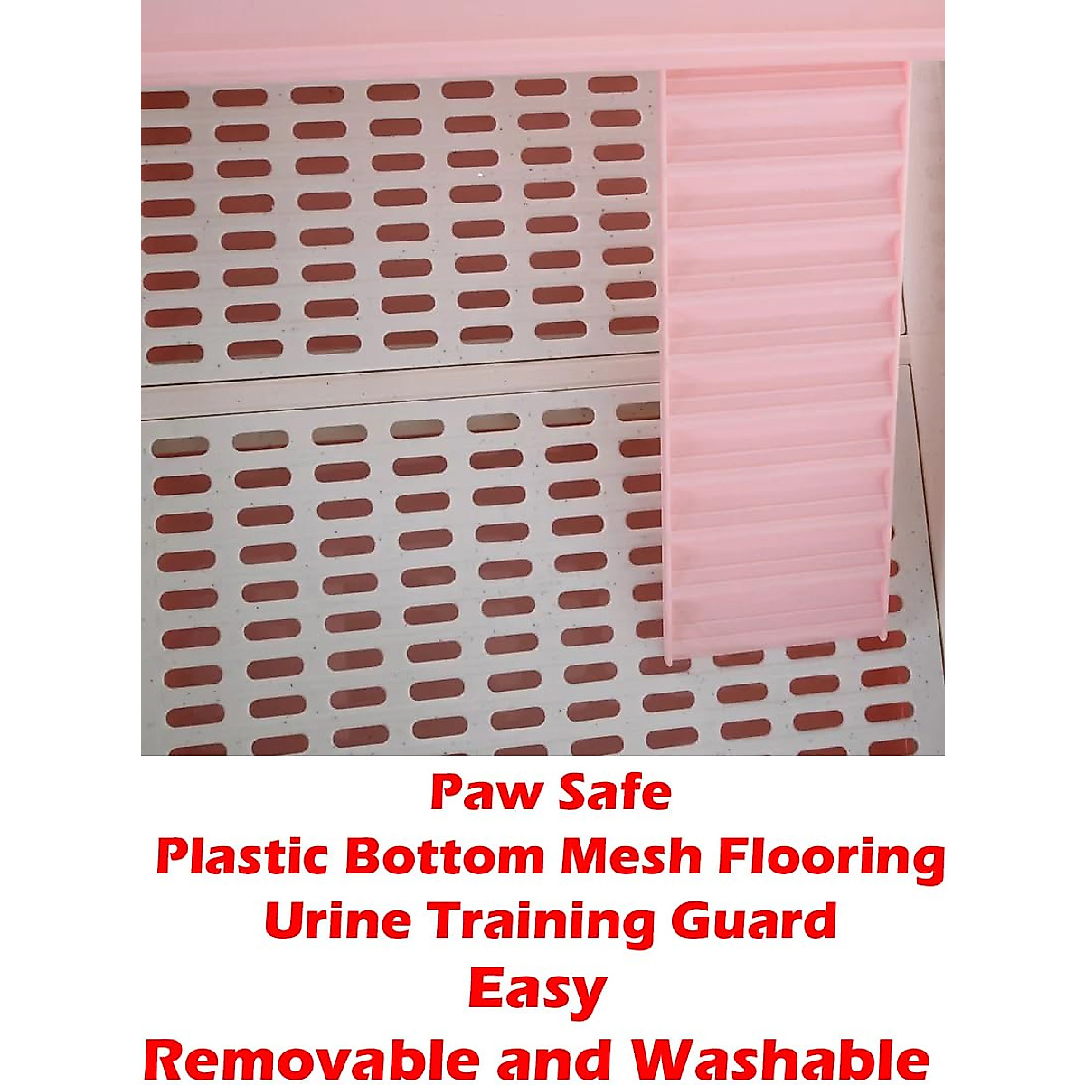 Pink Extra Large Deluxe Indoor Outdoor Multi-Level Guinea Pig Chinchilla Ferret Squirrel Hedgehog Kitten Rabbit Bunny Hutch House Critter Habitat Removable Washable Tray with Lockable Casters