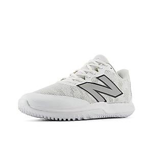 New Balance Unisex FuelCell 4040 V7 Turf Trainer Baseball Shoe, Optic White/RAIN Cloud, 5.5 US Men