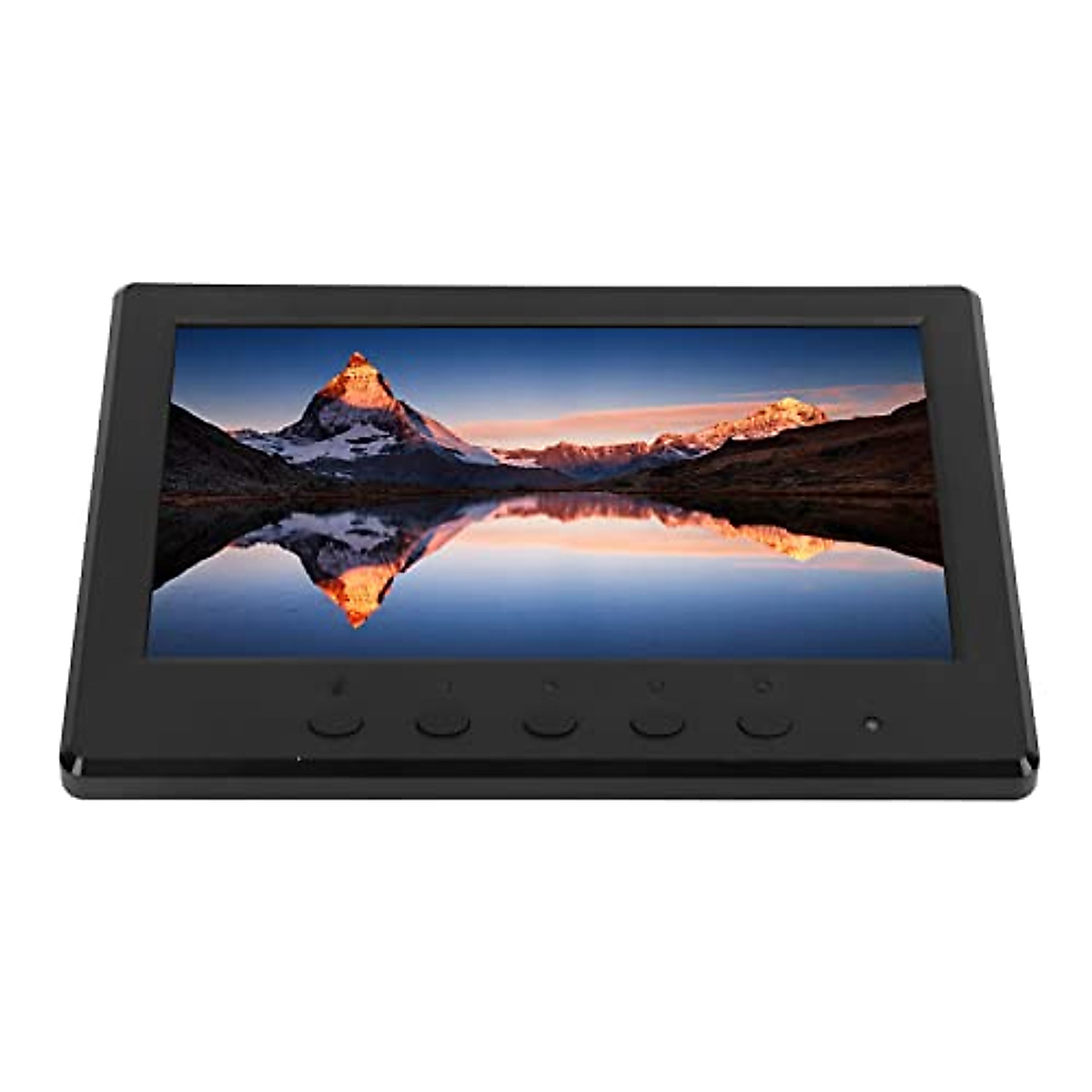 Akozon LED Color Video, 7 Inch TFT LED Monitor with VGA HD Multimedia AV BNC USB DC Input Portable HD Color Display with Speaker Remote Control 100‑240V(US Plug)