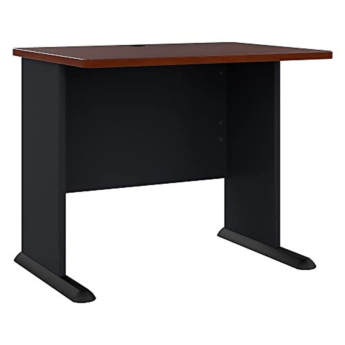 Bush Business Furniture Series A 36W Desk in Hansen Cherry and Galaxy,Black and Brown
