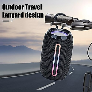 TGUCITESEN Bluetooth Portable Speaker,Wireless Bluetooth Speakers V5.1USB Card,Wireless Speakers with Bluetooth,Micro SD Card,for Outdoor,Travel,Beach,Camping,Indoor Black (X2)