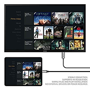 VOLT+ USB C to HDMI Cable, 6FT, 4K, Thunderbolt 3/4 USB C HDMI Adapter Compatible for Samsung Galaxy S6 to S23, Chromebook, Samsung Tabs, MacBook Pro/Air, iMac, iPad Pro, Surface, Dell, HP, TV