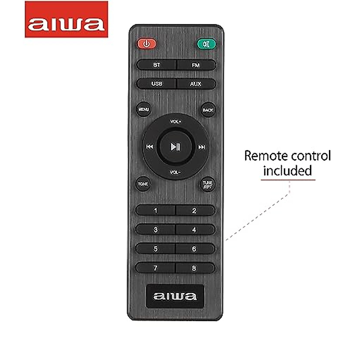 AIWA Exos 5 Wireless Speaker - Unleash Powerful Sound and Versatile Connectivity - Experience Bluetooth Freedom, FM Radio, Clock, 20W RMS, LCD Display, and Alarm Clock Functionality