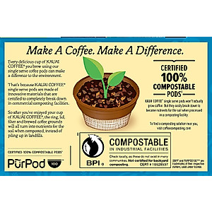 Kauai Coffee Single-Serve Pods, Na Pali Coast Dark Roast – Arabica Coffee from Hawaii’s Largest Coffee Grower, Compatible with Keurig K-Cup Brewers - 12 Count