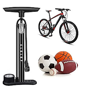 CLOLOP Bike Floor Pump Bike Pump High Pressure 160 PSI,Bicycle Pump with Air Ball Pump Inflator Fits Schrader and Presta Valve