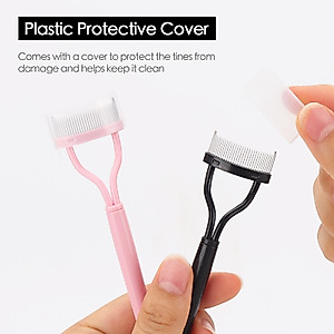 4 Pcs Lash Comb Eyelash Separator Metal Teeth Mascara Comb Eyelash Definer Lash Separator Tool Eyelash Brush