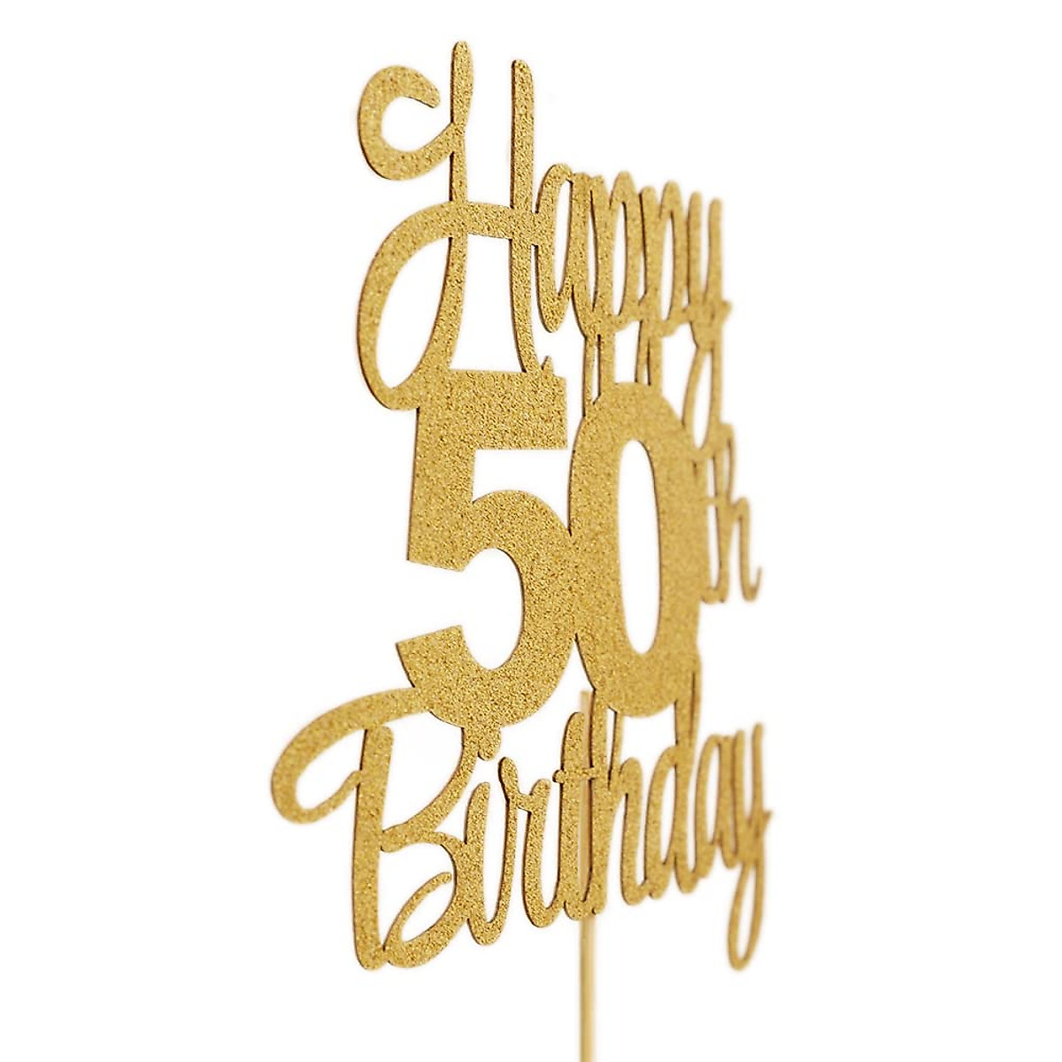 Happy 50th Birthday Cake Topper - 50th Anniversary Cake Topper，happy 50th Birthday Cake Topper，50 Cake Topper Gold，50th Birthday Cake Topper，50th Anniversary Cake Topper Gold Party Decorations