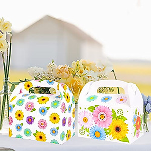 12 Pack Floral Party Favor Treat Boxes Flower Candy Goodie Gift Boxes for Birthday Party Presents Garden Party Bridal Shower Supplies