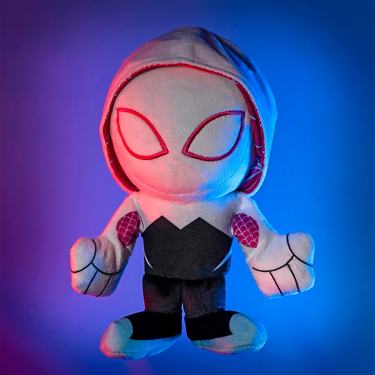 Bleacher Creatures Marvel Ghost Spider (Spider-Gwen) 8" Kuricha Sitting Plush- Soft Chibi Inspired Toy