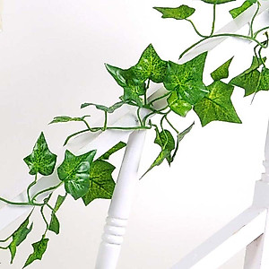 Zhangxu Artificial Ivy Leaf Plants Vine Artificial Plants Greeny Chain Wall Hanging Leaves for Home Room Garden Decoration