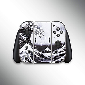 BelugaDesign Wave Switch Skin | Cool Sticker Wrap Vinyl Decal | Painting Japanese Water Ocean Cute | Compatible with Nintendo Switch (Switch Standard, Gray)