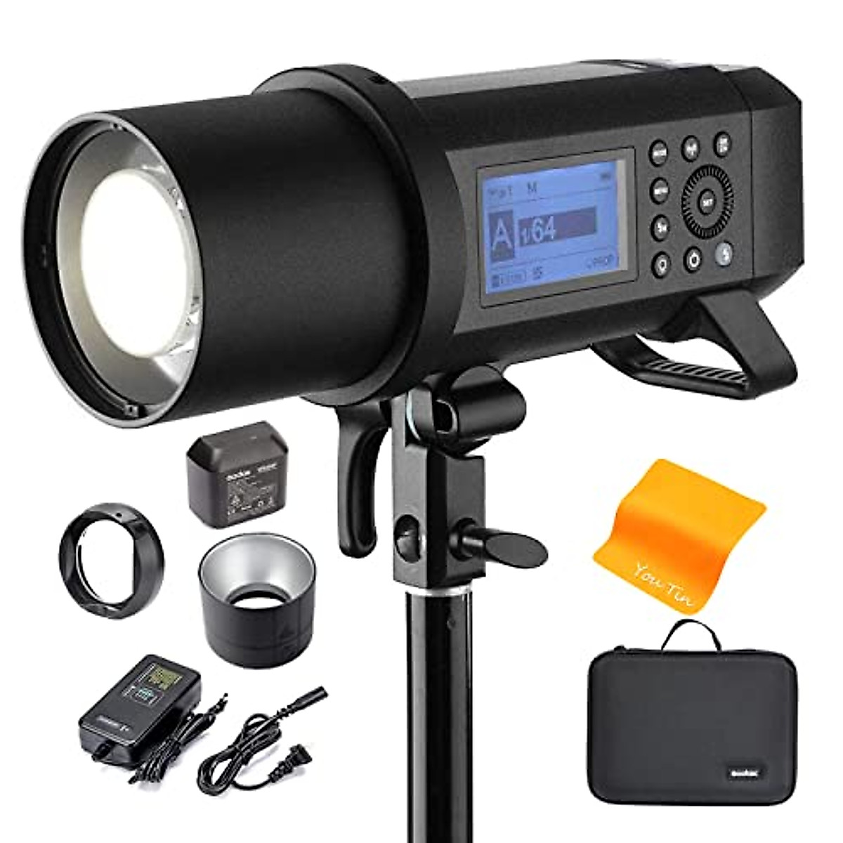 Godox Flash Strobe AD400 Pro AD400Pro All-in-One Outdoor Studio Monolight 400W Photographic Lighting for Canon Sony Nikon Fuji Olympus Panasonic Camera TTL 2.4G HSS GN72-30W LED Modeling Lamp