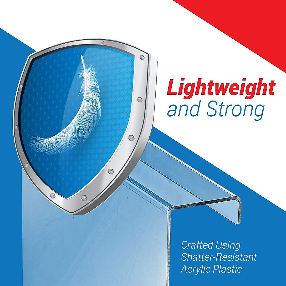 Adir Treadmill Tablet Holder - Exercise Bike Reading Stand/Acrylic Book Holder for Ipad, Tablet, Magazines and Books (9 x 11 x 2.5)