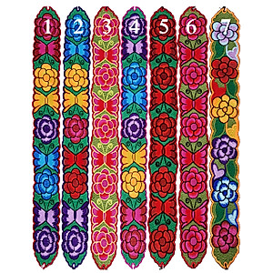 YZXDORWJ Women Embrodiered Mexican Belt for Dress Boho Floral Traditional Fiesta Party Sash（16-169WR）