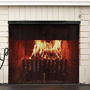 Stanbroil Adjustable Rod and Valance Kit for Fireplace Spark Screens