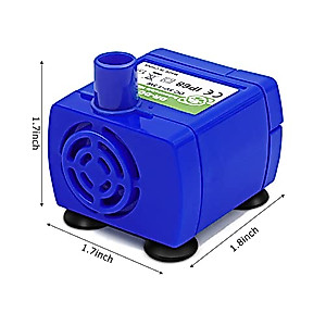 Beewarm Replacement Pump for 84oz/2.5L Cat Water Fountain Pet Fountain Ultra Quiet Long Life Span 6ft USB Power Cable DIY (Water Pump)