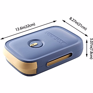 MMCCHB Drawer egg box,Egg storage box with lid,Kitchen plastic egg rack,The egg storage box with lid can be stacked and sealed to keep fresh, and can hold 18-21 eggs. (Blue)