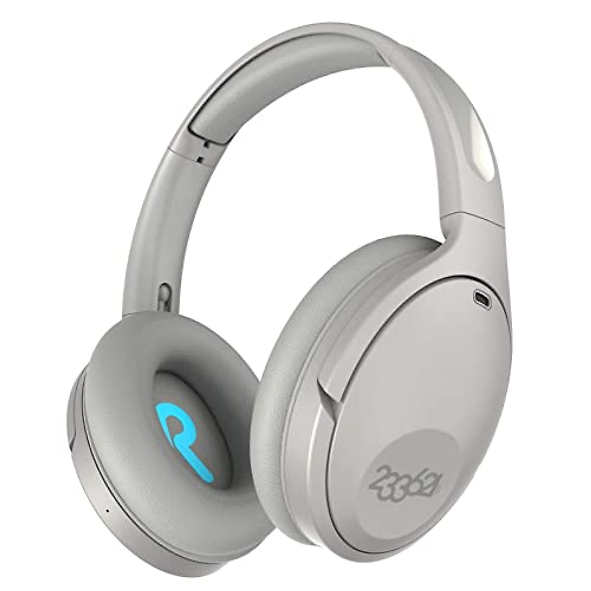 233621 Hush Active Noise Cancelling Headphones with Microphone [100 Hrs Playtime] Wireless Over Ear ANC Headphones Wireless Bluetooth Headphones with Custom App for Travel, Home Office(Cozmo)