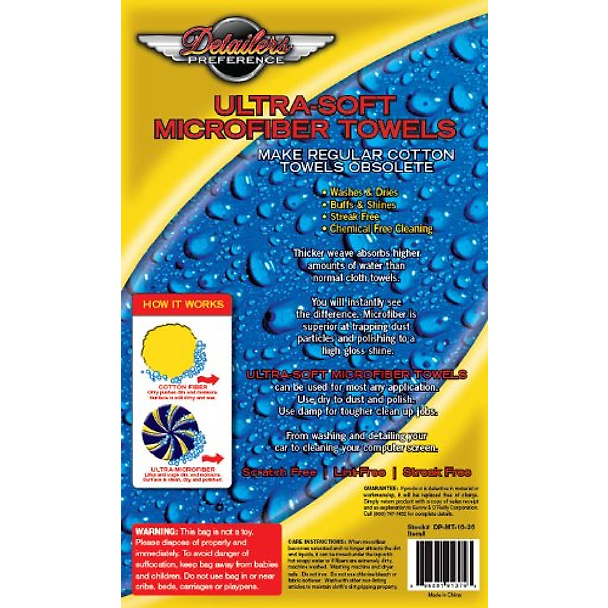 Eurow Microfiber Premium 16in x 16in 350 GSM Cleaning Towels 36-Pack