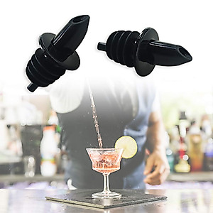 TADAE 20 Pack Liquor Bottle Pourers, Black