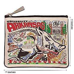 Catstudio University of Arkansas Collegiate Zipper Pouch Purse | Holds Your Phone, Coins, Pencils, Makeup, Dog Treats, & Tech Tools