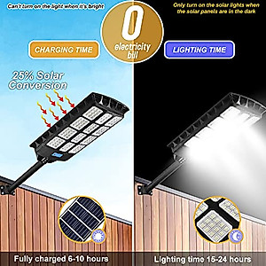 PINSAI LED Solar Street Light Outdoor Waterproof,50000LM Large Spuer Bright Solar Powered Security Flood Lights,Motion Sensor lamp for Yard,Fence,Parking Lot, Patio,Shed, Deck,Path