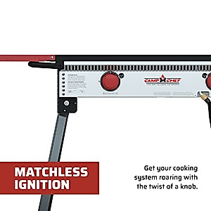 Camp Chef PRO60X Two Burner Stove, 30,000 BTU/Hr. Cast Aluminum Burners, Cooking Dimensions: 14 in. x 32 in