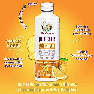 Quercetin | Sugar Free | Liquid Quercetin 500mg Immune Support for Adults | Inflammation Support Supplement | Immune Defense | Cellular Health | Vegan | Non-GMO | Gluten Free | 15.22 Fl Oz