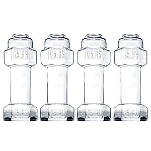 The Wine Savant Set of 4, Dumbbell Beer & Whiskey Glasses, Giant Lifting Beers 26oz Glass | Large Weightlifting to Scale Funny Beer Mug | For Men & Women Cool Beer Glasses Perfect, Gifts for Dad