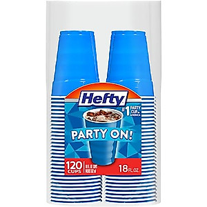 Hefty Marine Blue 18 Ounce Party Cups, 120 Count