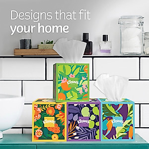 Kleenex Ultra Soft Facial Tissues, 8 Cube Boxes, 80 Tissues per Box, 3-Ply, Packaging May Vary