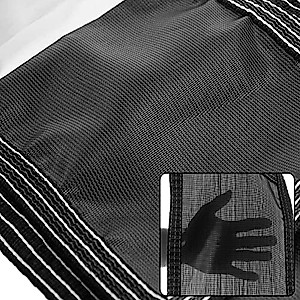 Black Winter Pool Cover Mesh Tarp, Rectangular In Ground Pool Cover for Outdoor Nursery Garden Deck Patio, Kids Pets Safety Pool Leaf Cover 10 13 16 19 20 23 26 30 FT Long ( Size : 4x7m/13x23ft )