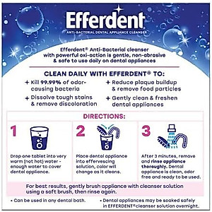 Efferdent Retainer & Denture Cleaner Tablets, Complete Clean, 44 Count, (Pack of 16)