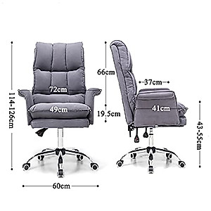 HQBL Office Chair with High Back | Dutch Velvet Soft Ergonomic Support Tilting Function Desk Gaming Swivel Chairs |Adjustable Home Executive Seat with Wheels