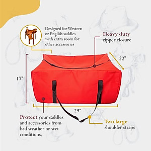 CTK SADDLERY Padded Saddle Carry Bag with Straps - All-Purpose Case for Western and English Horse Saddles