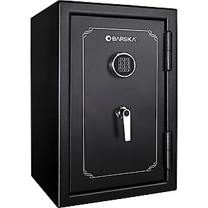 BARSKA AX12674 Fireproof Digital Keypad Vault Safe 4.35 Cu Ft, AX12674 Standard,Black