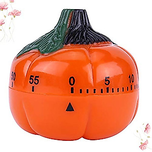 DOITOOL Kitchen Timer, Pumpkin Design Mechanical Timer Kitchen Timer Household Cooking Time Manager Baking Reminder Cooking Countdown Timer (Orange)