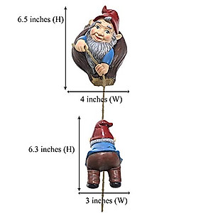 SB Goods Climbing Gnomes Tree Hugger Decor-Gnomes Garden Tree Sculpture-Outdoor Whimsical Tree Statue-Garden Yard Art Decoration Ornaments